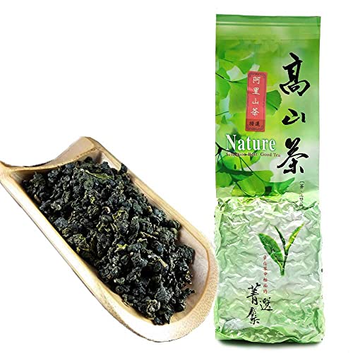 FullChea - Natural Alishan Oolong Tea Loose Leaf - Formosa Oolong High Mountain Tea - Taiwan Gaoshan Ulong Tea - Taiwanese Green Oolong Tea for Health (8.8oz / 250g)