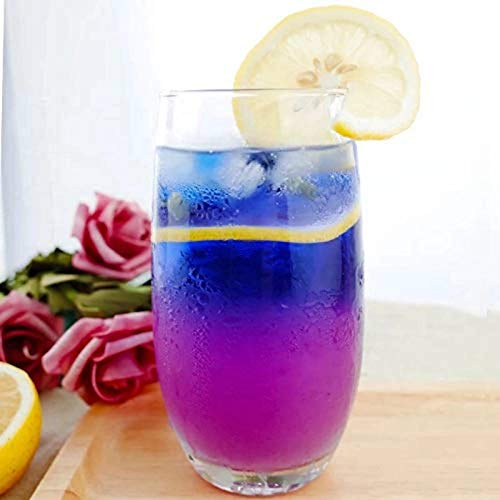 500 Grams (17.6 Oz) Blue Butterfly Pea Flowers, All Natural Dried Butterfly Pea Flower Herbs Herbal Healthy Tea Drink Recipes Natural Food Coloring