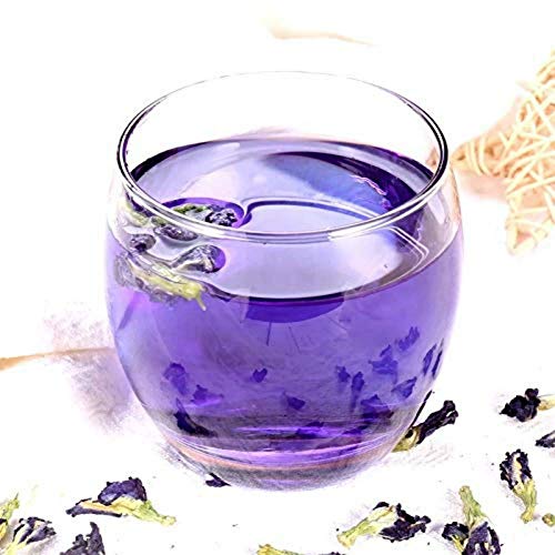 500 Grams (17.6 Oz) Blue Butterfly Pea Flowers, All Natural Dried Butterfly Pea Flower Herbs Herbal Healthy Tea Drink Recipes Natural Food Coloring