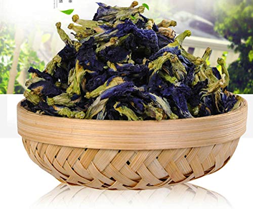 500 Grams (17.6 Oz) Blue Butterfly Pea Flowers, All Natural Dried Butterfly Pea Flower Herbs Herbal Healthy Tea Drink Recipes Natural Food Coloring