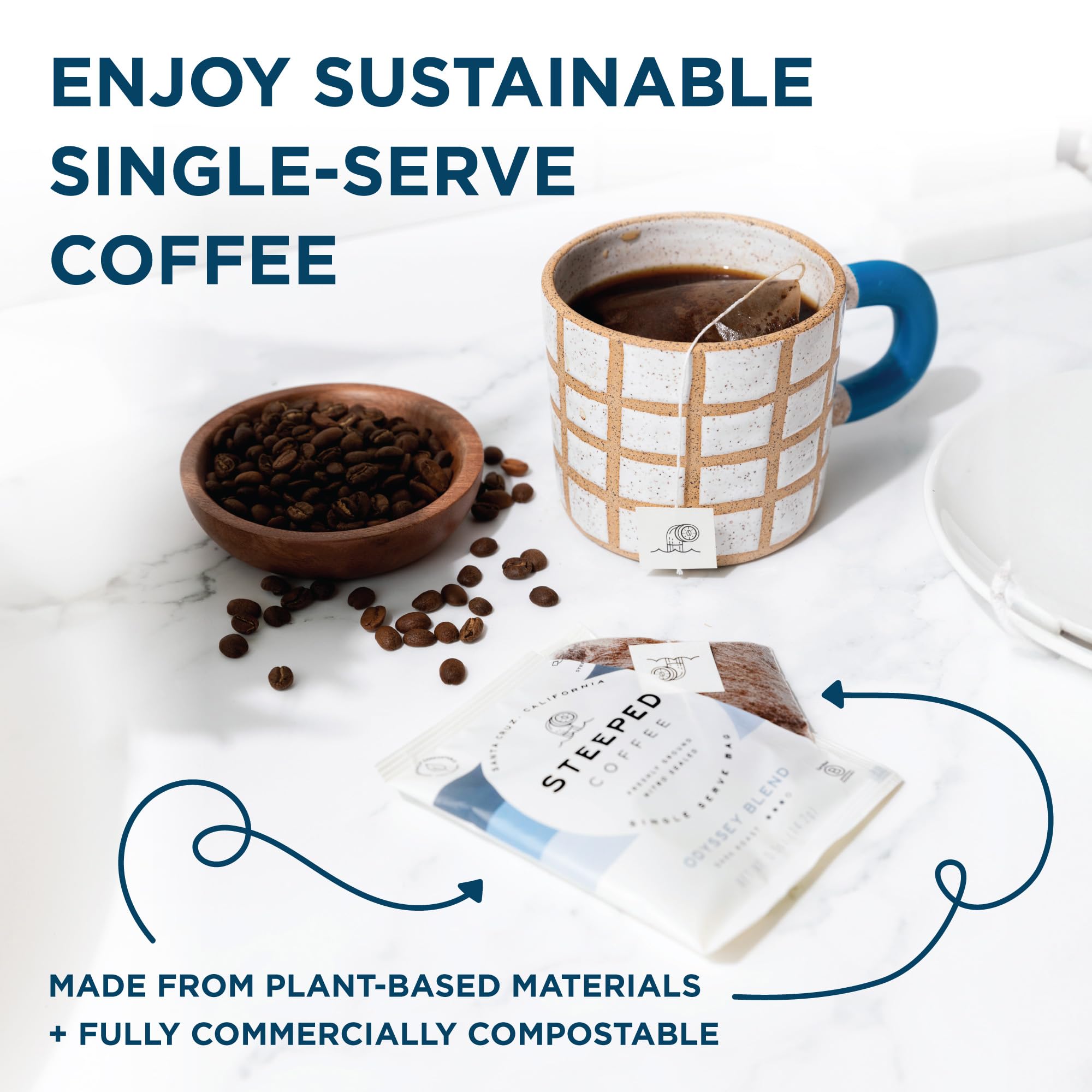 Steeped Coffee Single Serve Coffee Packets - Eco-friendly Individual Instant Coffee Tea Bags - Perfectly Brewed in Minutes, Just Add Water (Variety Pack)(8 Pack)