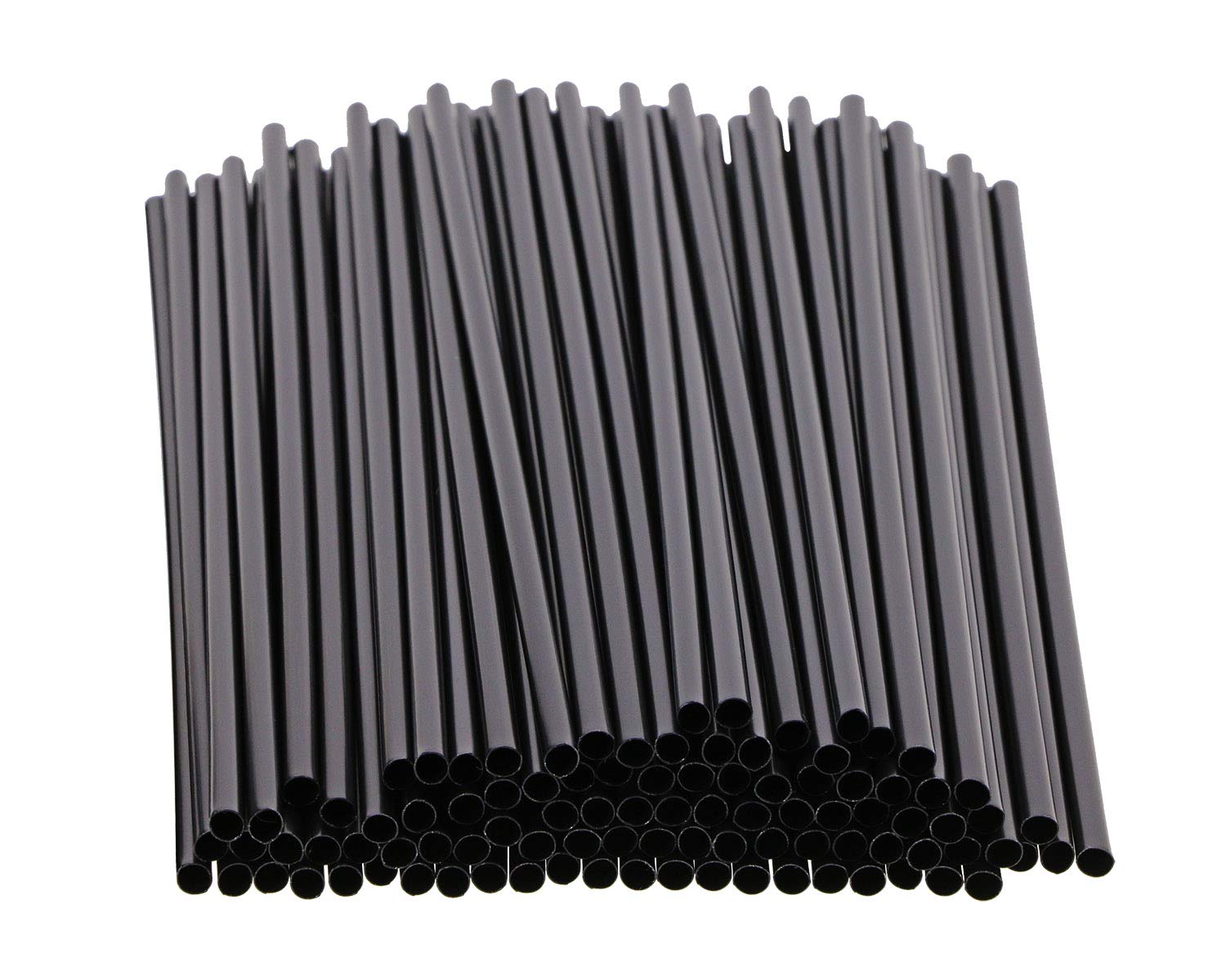 Tupalizy 100PCS Black Plastic Straws Drinking Coffee Stirrers for Wedding Coffee Sip Stir Sticks for Cocktail Tea Chocolate Hot Water Cold Drinks Cups Travel Mugs Crafts Home Bars, 5.12 inch