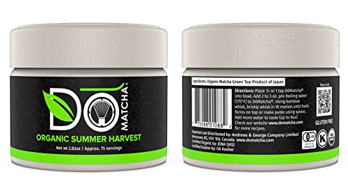 DoMatcha, Organic Summer Harvest Matcha Powder, Authentic Japanese Green Tea, Latte Grade, 2.82 oz