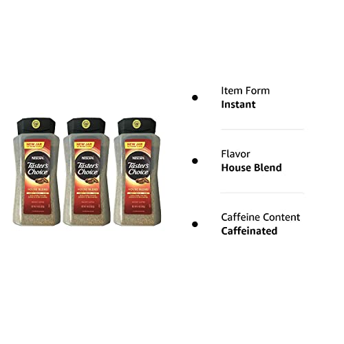 Taster's Choice Original Gourmet Instant Coffee 14 Oz, Pack of 3