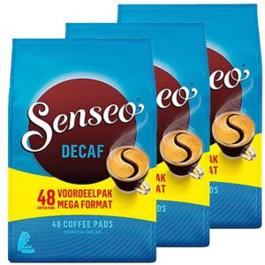 senseo coffee pods - 48 pods - different flavor - imported from netherlands (decaffeinated, 144)