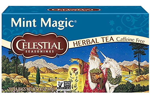 Celestial Seasonings Herbal Tea, Mint Magic,Caffeine Free, 20 tea bags (Pack of 6)