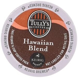 48 count - tully's coffee hawaiian blend coffee k cup for keurig brewers