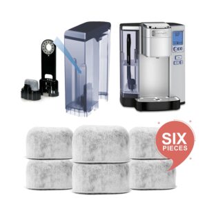 Pack of 6 Replacement Charcoal Water Filters for All Cuisinart Coffee Machines - Cuisinart Compatible (NOT KEURIG) Filters Fit Both Newer & Older Models Cuisinart Coffee Makers