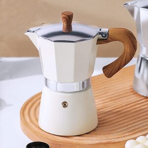 Coffee Pot, Moka Pot Italian Coffee Maker 6 cup/10 OZ Stovetop Espresso Maker for Gas or Electric Ceramic Stovetop Camping Manual Cuban Coffee Percolator for Cappuccino or Latte