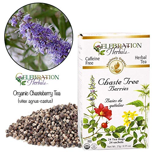 Celebration Herbals Organic Chaste Tree Berries Tea, 24 Bags