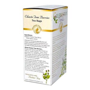 Celebration Herbals Organic Chaste Tree Berries Tea, 24 Bags