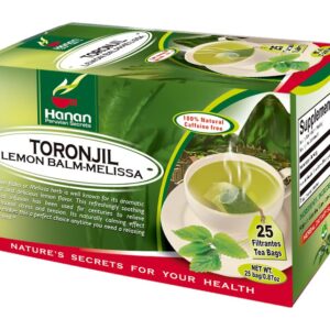 Hanan Peruvian Secrets Lemon Balm Tea (Toronjil) - 25 Teabags of Herbal Tea - Melissa Herb for Relaxing Herbal Tea - Natural Dried Plant Leaves from Peru (not extract) – Melissa officinalis