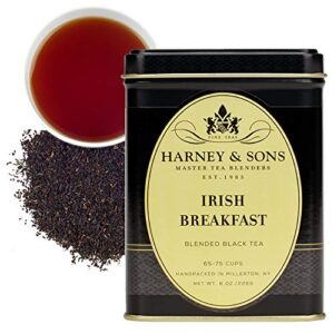 harney & sons irish breakfast tea, loose tea in 8 oz tin