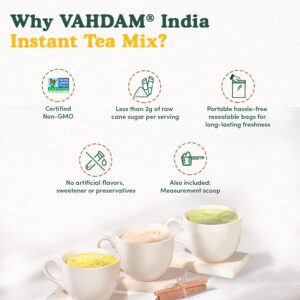 VAHDAM, Spiced Chai Tea Latte Instant Powdered Mix (240g/8.47oz) 30 Servings- Indian Masala Chai | Instant Chai Tea Powder With Whole Milk Powder