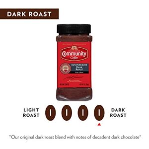 Community Coffee Signature Blend Instant Coffee, Dark Roast, 7 oz Jar (Pack of 4)