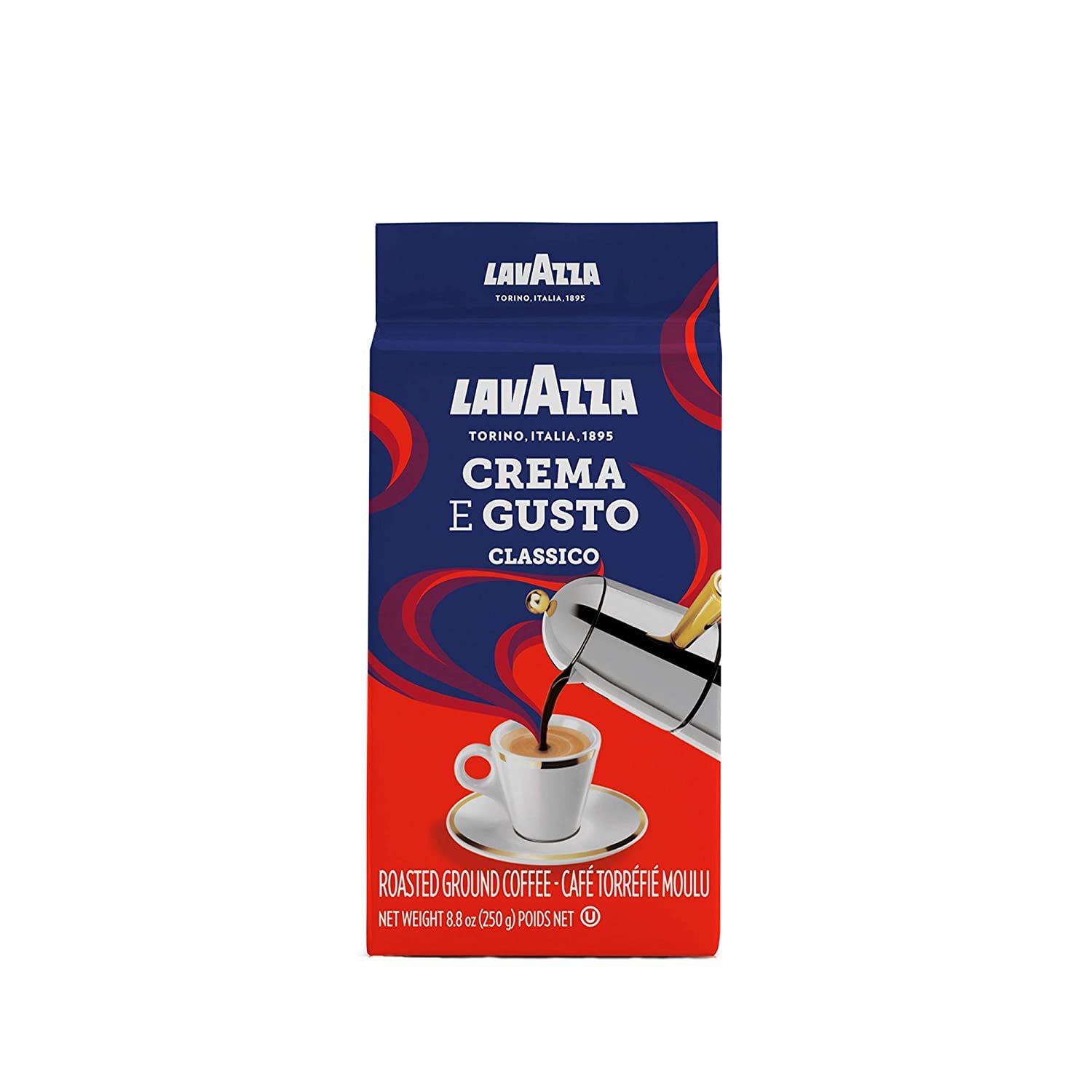 Lavazza Crema e Gusto, 8.8 oz Brick, Ground (20 Pack)