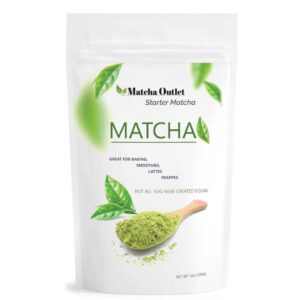 matcha green tea powder - starter green tea culinary grade matcha - made by matcha outlet - (12oz)