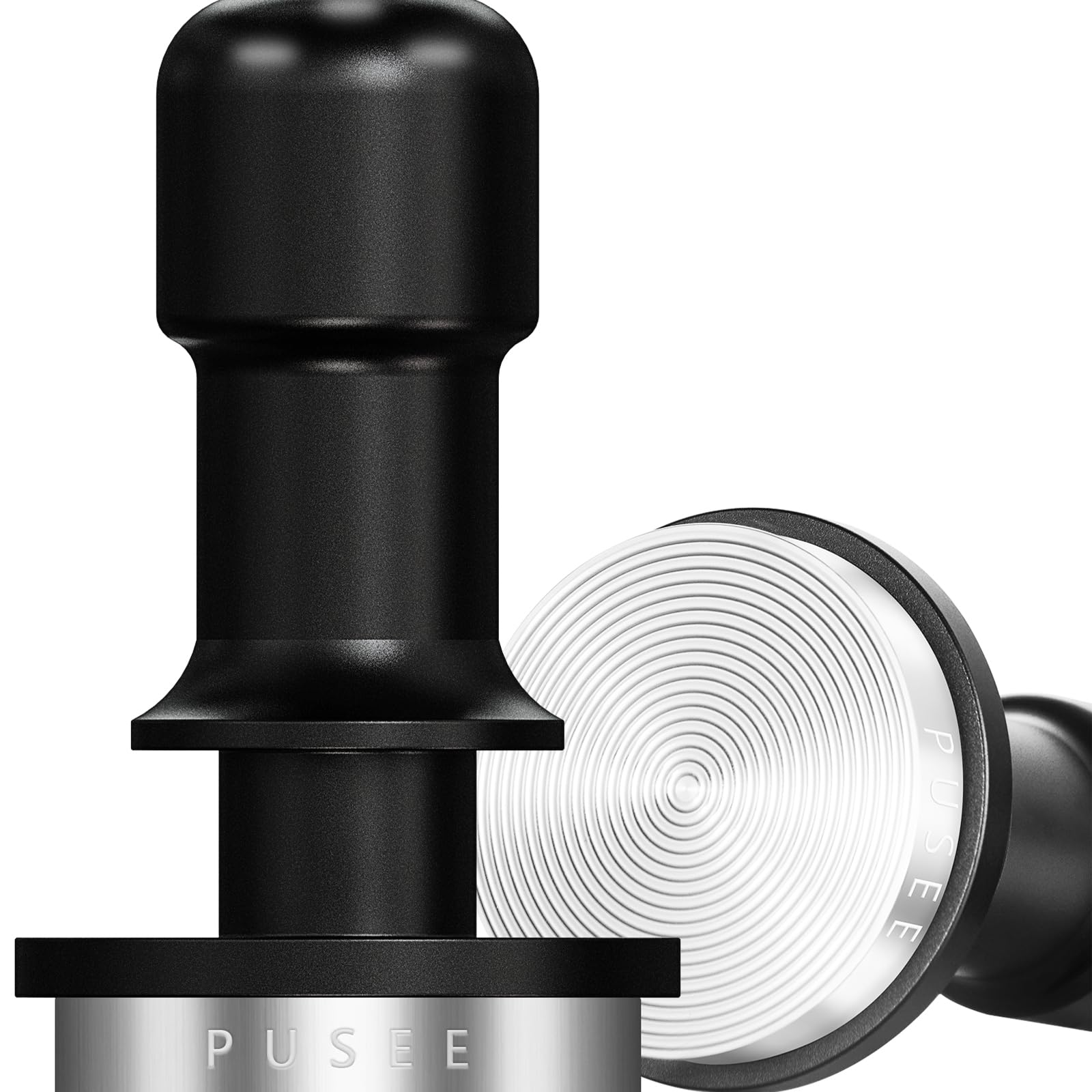 PUSEE 53mm Espresso Coffee Tamper,Premium Calibrated Espresso Tamper 30lb Coffee Tamper with Spring Loaded,100% Stainless Steel Ground Tamper for Barista Home Coffee Espresso Accessories Upgrade3.0