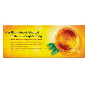 Lipton Decaffeinated Black Enveloped Tea Bags, 72 Count (Pack of 6)