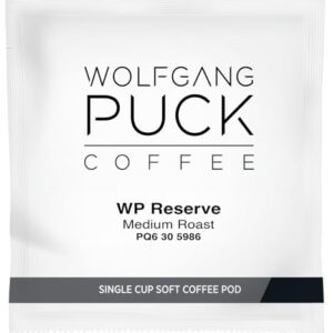 Wolfgang Puck Coffee, Chef's Reserve, Medium Roast, 9.5 Gram Soft Pods, 18 Count (Pack of 1)