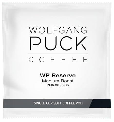 Wolfgang Puck Coffee, Chef's Reserve, Medium Roast, 9.5 Gram Soft Pods, 18 Count (Pack of 1)