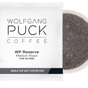 Wolfgang Puck Coffee, Chef's Reserve, Medium Roast, 9.5 Gram Soft Pods, 18 Count (Pack of 1)