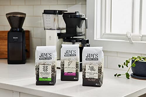 Jim’s Organic Coffee – Sweet Love Blend – Whole Bean, Dark Roast, Bold 11 oz Bag