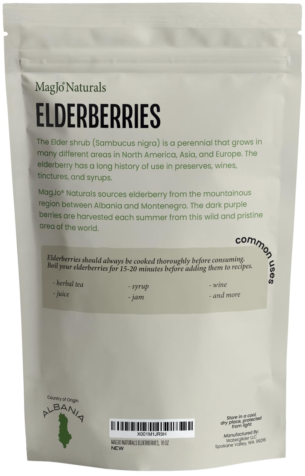 MagJo Naturals Dried Elderberry (1 Pound) Wild Harvest, Elder Berries, Elderberries Packaged in USA,