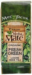 mate factor organic yerba mate, original fresh green, 12 ounce