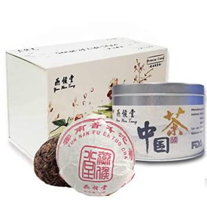 yan hou tang 10 years aged chinese puerh tea compressed tuo cha yunan pu erh black lump ripe fermented 100g