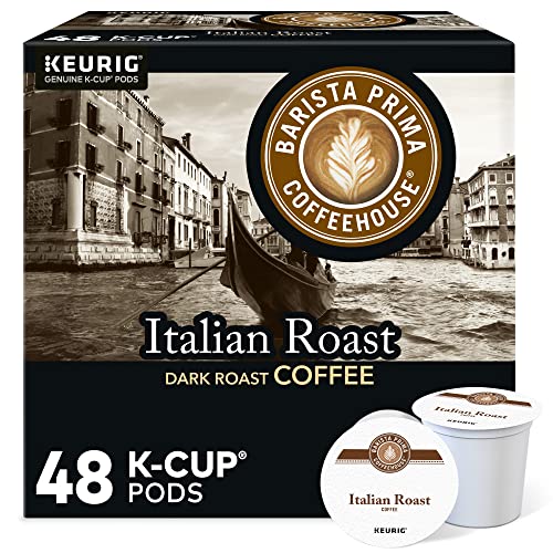 Barista Prima Coffeehouse Italian Roast, Keurig Single Serve K-Cup Pods, Dark Roast Coffee, 48 Count (Pack of 1)