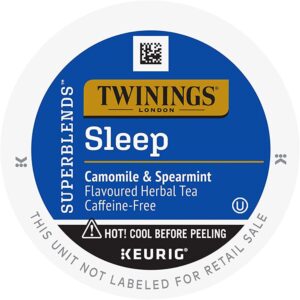 Twinings Tea K-Cup Assortment, Herbal & Black (Pack of 24) with By The Cup Honey Sticks