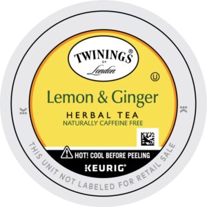 Twinings Tea K-Cup Assortment, Herbal & Black (Pack of 24) with By The Cup Honey Sticks