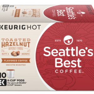 Seattle’s Best Coffee K-Cups, Toasted Hazelnut - Smooth Roasted Flavored Ground Coffee, 10 K-Cup Pods/Pack (Pack of 3)