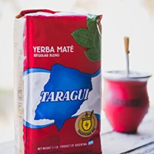 Taragüi Yerba Mate with Stems, 500 gr - 1.1 lbs (Red Pack)