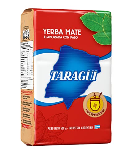 Taragüi Yerba Mate with Stems, 500 gr - 1.1 lbs (Red Pack)