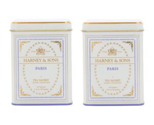 harney & sons black tea, paris, 20 sachets (pack of 2)