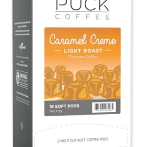 Wolfgang PuckCoffee, Caramel Cream, 9.5 Gram Soft Pods, 18 Count (Pack of 1)