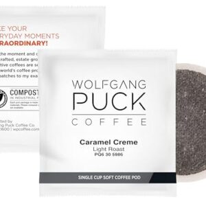 Wolfgang PuckCoffee, Caramel Cream, 9.5 Gram Soft Pods, 18 Count (Pack of 1)