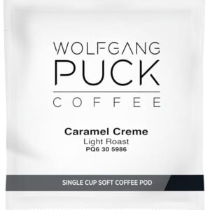 Wolfgang PuckCoffee, Caramel Cream, 9.5 Gram Soft Pods, 18 Count (Pack of 1)