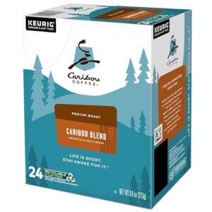 Caribou Coffee Keurig Single-Serve K-Cup Pods, Caribou Blend Medium Roast Coffee, 24 Count