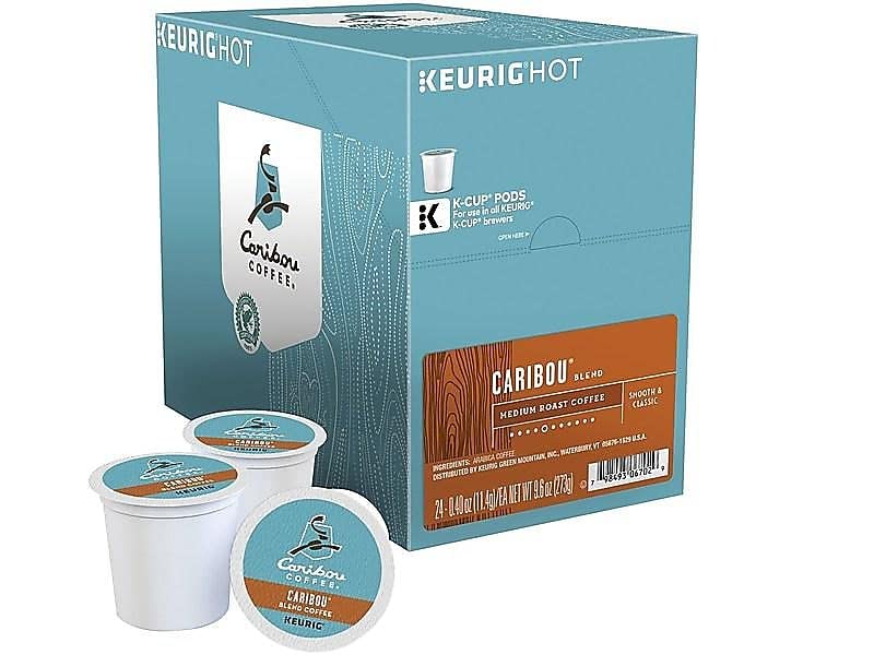 Caribou Coffee Keurig Single-Serve K-Cup Pods, Caribou Blend Medium Roast Coffee, 24 Count