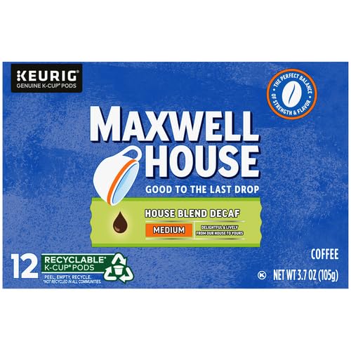 Maxwell House Decaf House Blend K-Cup Coffee Pods (12 ct Box)