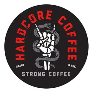 Hardcore Ground Coffee, High Caffeine, strong roast 16 Oz