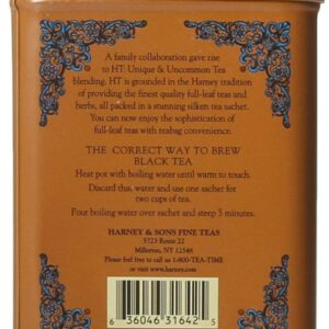 Harney & Son's Decaf Hot Cinnamon Tea Tin 20 Sachets (1.4 oz ea, Two Pack) - Decaffeinated Black Tea Blended with Cinnamon, Orange, and Sweet Cloves - 2 Pack 20ct Sachet Tins (40 Sachets)