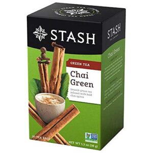 stash tea chai green tea, 20 ct, 2 pk