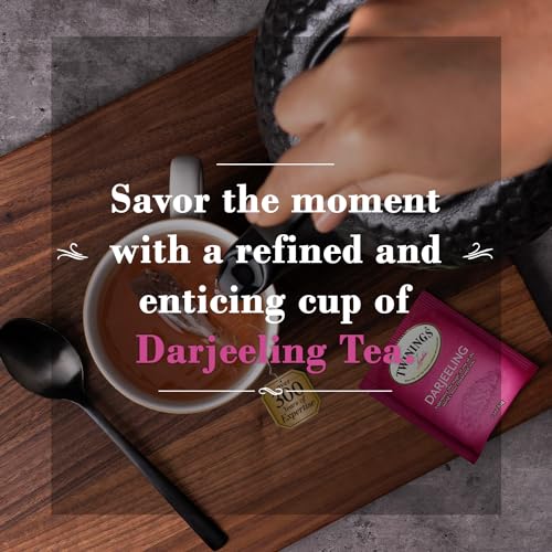 Twinings Darjeeling Tea - A Delicate, Dry Black Tea, Sophisticated Coffee Alternative with Less Caffeine, Individually Wrapped Tea Bags, 50 Count (Pack of 3)