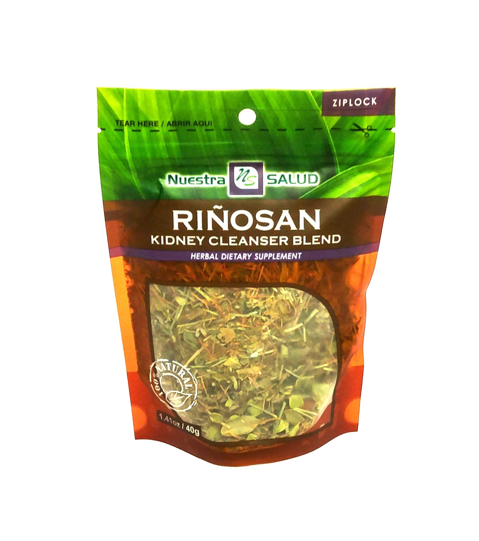 Kidney Cleanse Tea - Natures Stone Breaker - Herbal Tea - Rinosan Te - Blend from Peru - For the Maintenance of Good Health - Zip-Lock (40g) 1.41oz - 100% Natural - Herbal Infusion