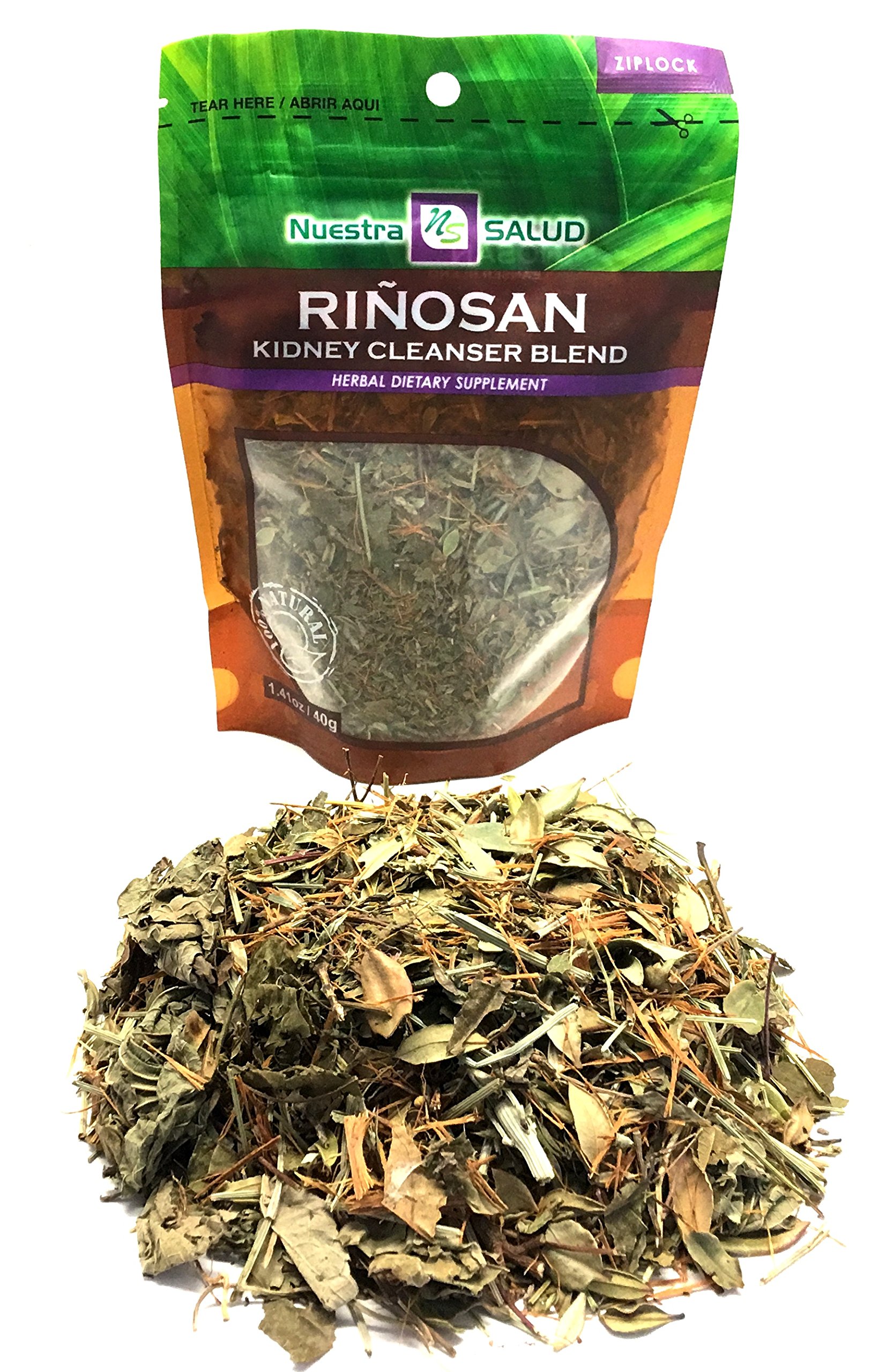 Kidney Cleanse Tea - Natures Stone Breaker - Herbal Tea - Rinosan Te - Blend from Peru - For the Maintenance of Good Health - Zip-Lock (40g) 1.41oz - 100% Natural - Herbal Infusion