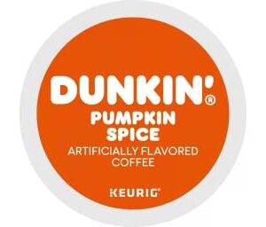 Dunkin Donuts Pumpkin Spice Coffee, 22 coffee pods, compatible with Keurig Coffee Makers